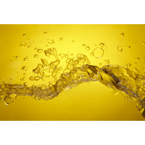 Metro Lane Gelbe Blasen und Spritzer von Hirkophoto - Druck ohne Rahmen auf Leinwand | Wayfair.de